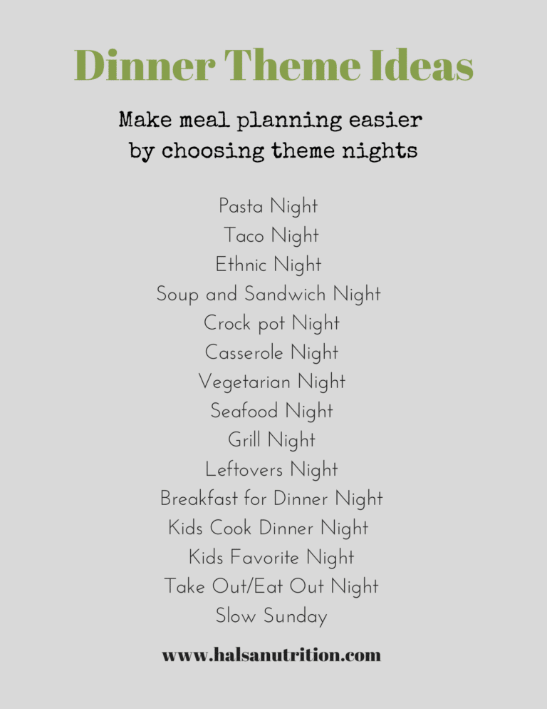 Simplified Meal Planning with Theme Nights - Hälsa Nutrition